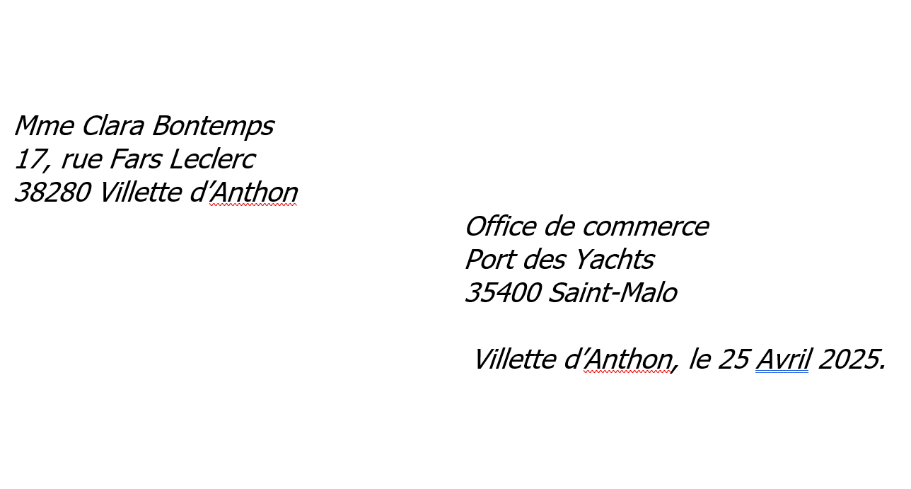 Présentation et Mise en Page d'une Lettre : Conseils - site4doc